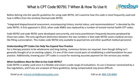 Ppt What Is Cpt Code 90791 When And How To Use It Powerpoint Presentation Id 12176768