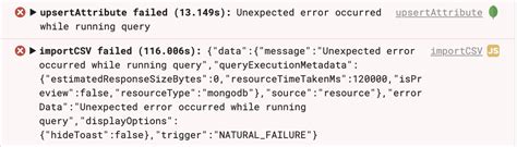 Unexpected Error Occurred While Running Query Queries And Resources Retool Forum