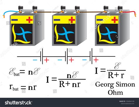 Electric Circuit Serial Connection Current Source Stock Vector Royalty Free 1094044100