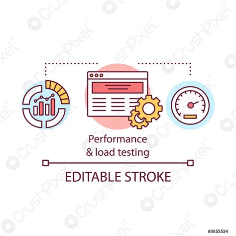 Performance And Load Testing Concept Icon Check Program Under Workload Stock Vector 3653534