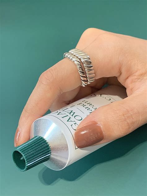 프루티 사각 꼬임 반지 Silver925