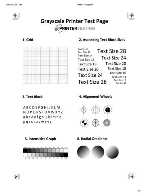 printer test pdf pdf