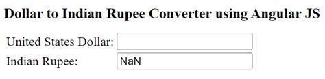 Angularjs Program For Dollar To Indian Rupee Conversion