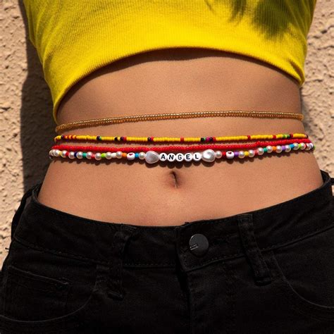 Rainbow Colourful Beaded Belly Chain Artofit