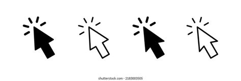 Computer Mouse Icon Click Cursor Loading Stock Vector Royalty Free