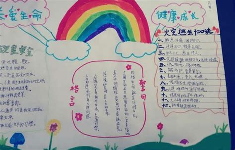 心灵陪伴绘画手抄报手抄报简单又漂亮 健康陪伴一生手抄报的内容