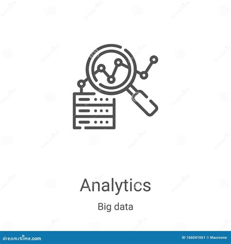 Analytics Icon Vector From Big Data Collection Thin Line Analytics