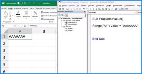 Ejercicios Con La Propiedad Value Y Value2 De Vba
