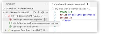 validating api specifications against governance rulesets mulesoft
