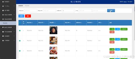 毕业设计作品《线上订餐系统》 Csdn博客