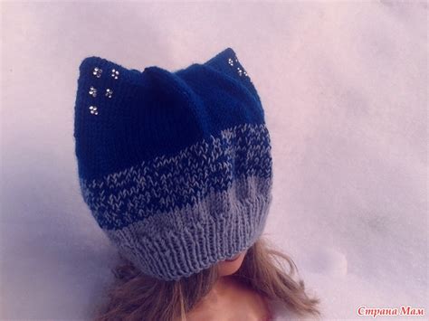Связалась и у меня котошапка для дочери Вязание Страна Мам