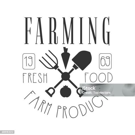 신선한 음식 농장 제품 아이콘 농업 흑인과 백인 복고풍 벡터 일러스트 레이 션 0명에 대한 스톡 벡터 아트 및 기타 이미지