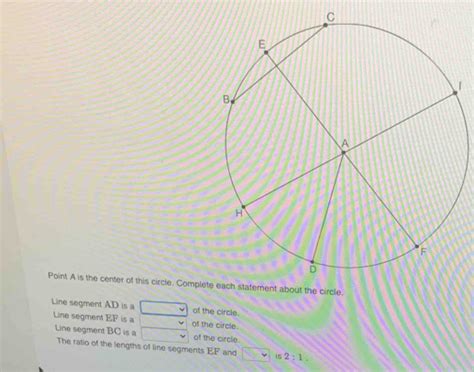 Point A Is The Center Of This Circle Complet Line Segment Ad Is A Of