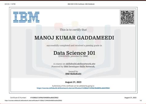 Manoj Kumar Gaddameedi On Linkedin Ibmdatascience Ibmcertification