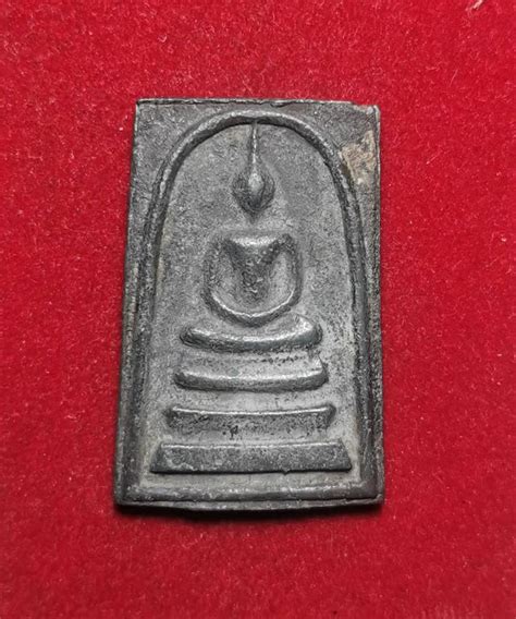 6082 พระสมเด็จเนื้อตะกั่วถ้ำชา หลังลายผ้า รุ่น 108 ปี สมเด็จโต วัดระฆัง Ennxo