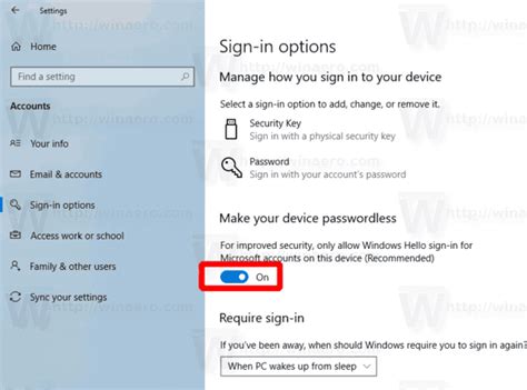 Enable Or Disable Passwordless Sign In For Microsoft Accounts