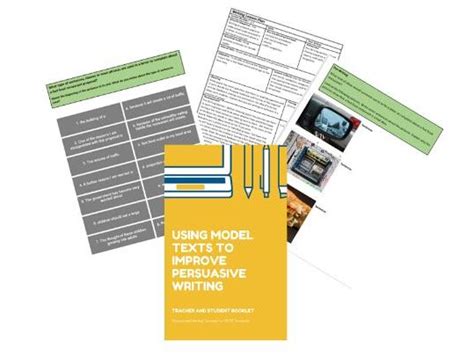 Using Model Texts To Improve Persuasive Writing Teaching Resources