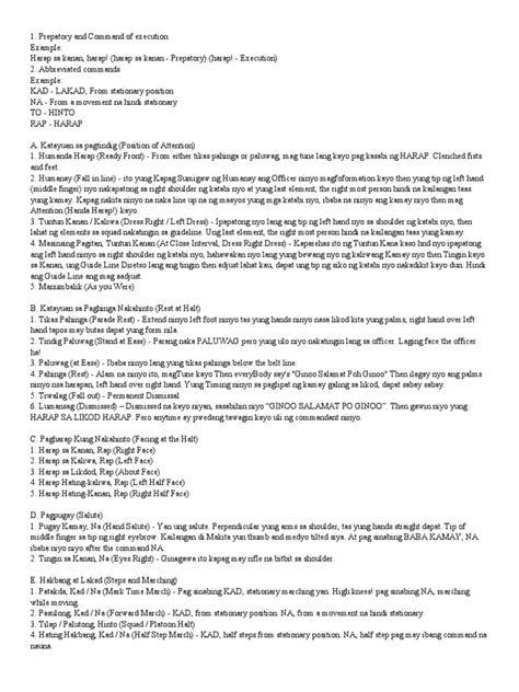 Marching Commands Pdf