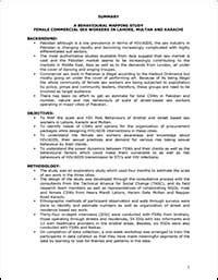Summary Behavioral Mapping Study Female Commercial Sex Workers In Lahore Mutan And Karachi