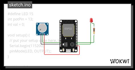 Ledpotensio Wokwi Esp32 Stm32 Arduino Simulator