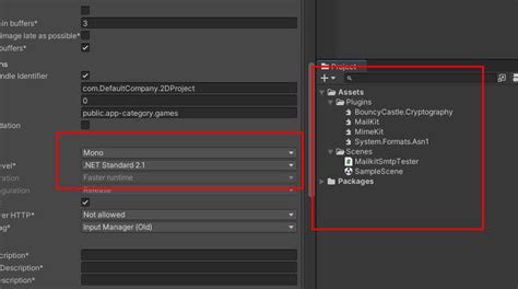 C Mailkit Not Connecting In Unity Project Stack Overflow