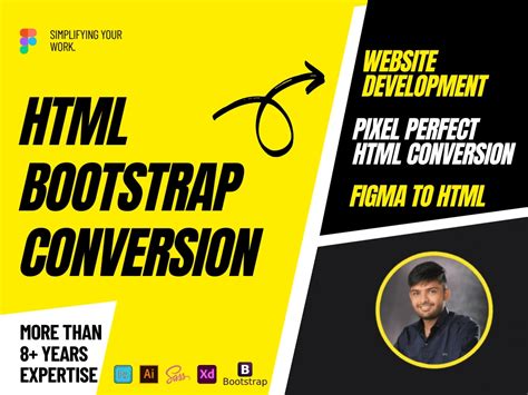 Convert PSD Figma XD Sketch To HTML CSS Bootstrap Responsive