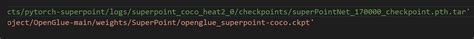 The Weight Of The Superpoint Issue Ucuapps Openglue Github
