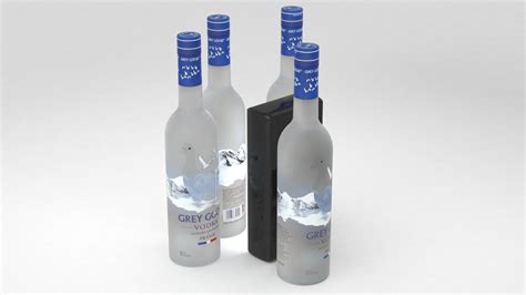 알코올 병 그레이 구스 보드카 700ml 3d 모델 24 Max Free3d