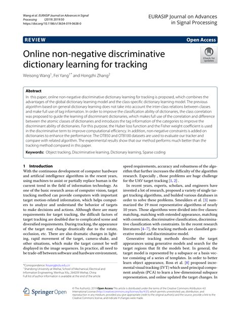 Pdf Online Non Negative Discriminative Dictionary Learning For Tracking