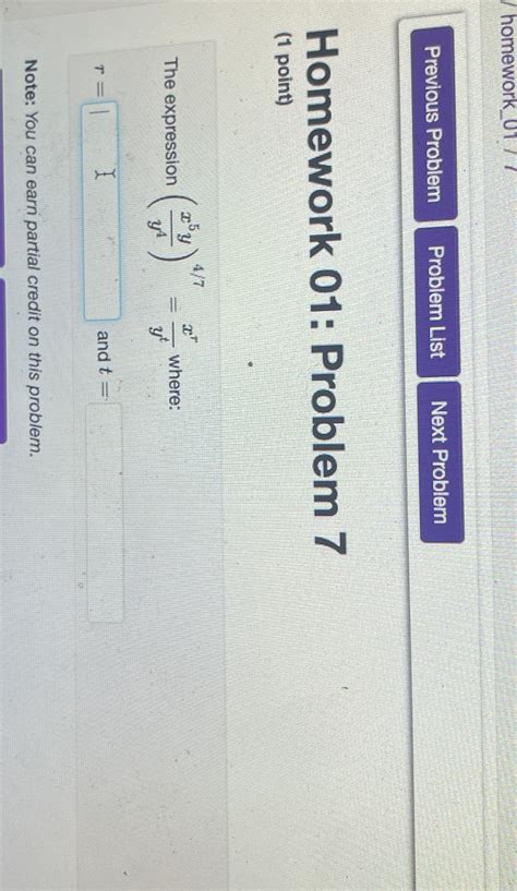 Solved Homework 01 Problem 71 ﻿pointthe Expression