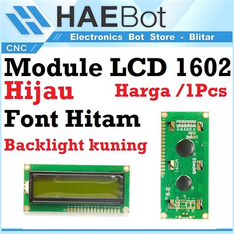 Jual Haebot Modul Module Lcd 16x2 1602 5v Background Biru Hijau