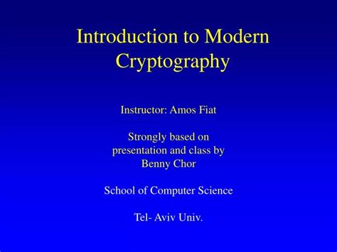 Ppt Introduction To Modern Cryptography Powerpoint Presentation Free