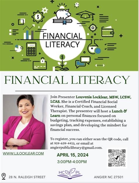 Louvenia Locklear Msw Lcsw Lcas On Linkedin Financial Literacy Is Recognized In April To