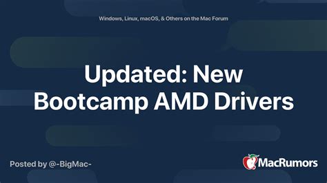 Updated New Bootcamp Amd Drivers Macrumors Forums