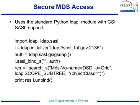 Grid Programming In Python Grid Programming In Python With Pyglobus