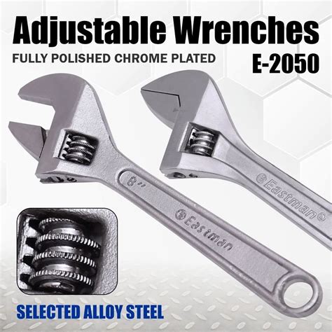 Chrome Vanadium Steel Adj Wrench 6 200mm To 12 300mm E 2050 At ₹ 128 Piece In Ludhiana