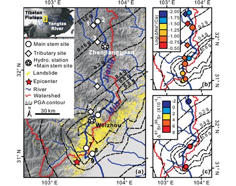 A Map Of A D 2008 M W 7 9 Wenchuan China Earthquake Region Showing Download Scientific