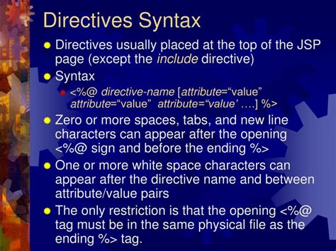 Ppt The Jsp Directives Powerpoint Presentation Free Download Id