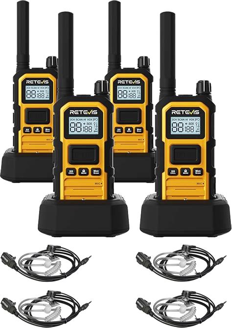 Retevis Rb48 Plus Walkie Talkies 4 Pack With Walkie