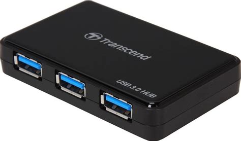 Transcend HUB USB Hub Θυρών με σύνδεση USB A και Εξωτερική Παροχή Ρεύματος TS HUB K