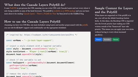 HTML CSS Polyfills OddBird