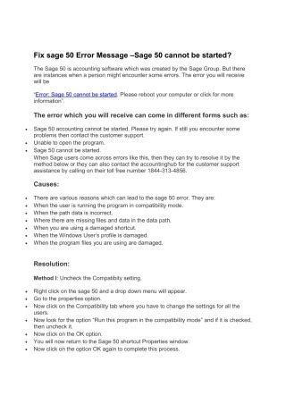 PPT Sage Error Code Fix Sage Accounts Installation PowerPoint Presentation ID