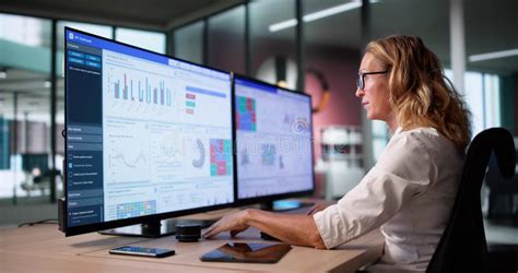 Data Analyst Working In Business Analytics And Planning Workflow