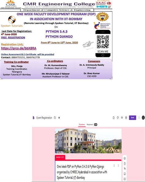 Session On Python 343 And Python Django In Collaboration With Spoken Tutorials By Cse Cmr
