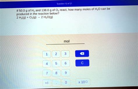SOLVED Question Of If G Of H And G Of O React How