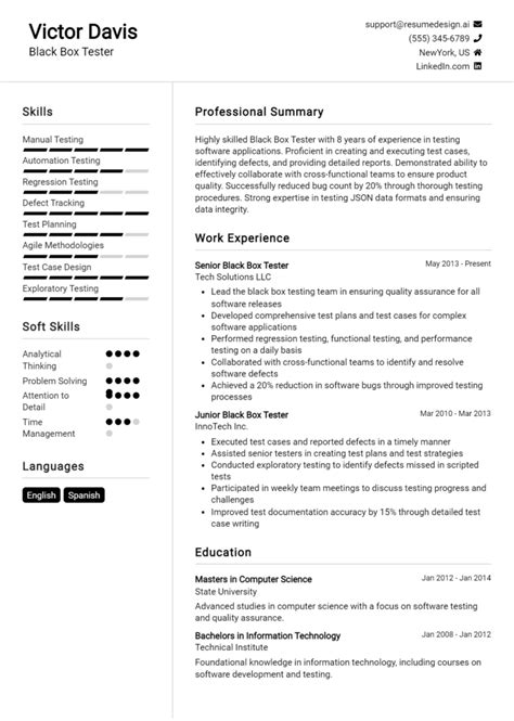 24 Software Tester Resume Examples And Templates For 2025 Resumedesignai