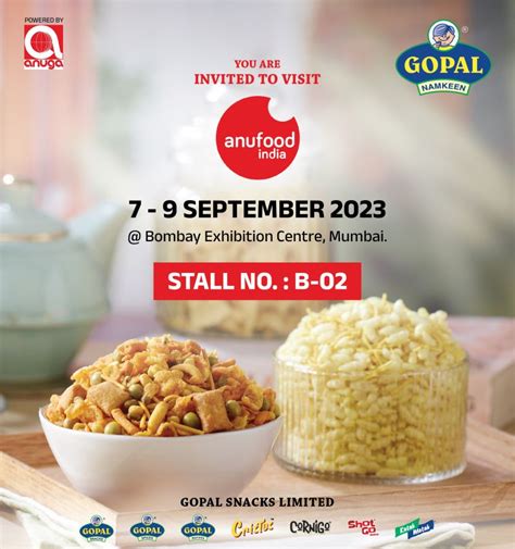 Gopal Snacks Limited On Linkedin Anufood Foodexhibition Mumbai