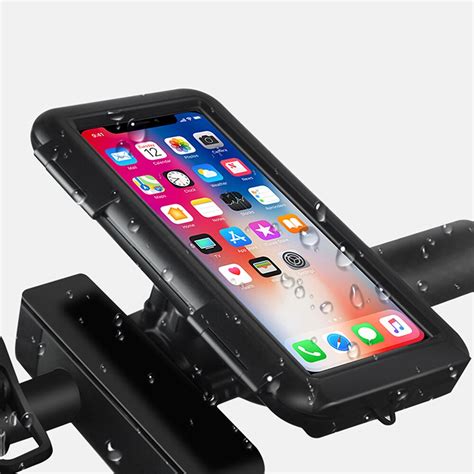 범용 방수 자전거 홀더 자전거 오토바이 마운트 핸들 스마트폰 터치 백 스탠드 전화 브래킷 케이스 액세서리 유니버설 차