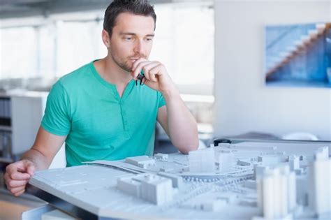 Premium Photo Architecture Model And Business Man Thinking Planning