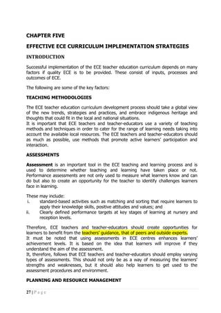 Ece Curriculum Framework Edited Version Zero Draft PDF